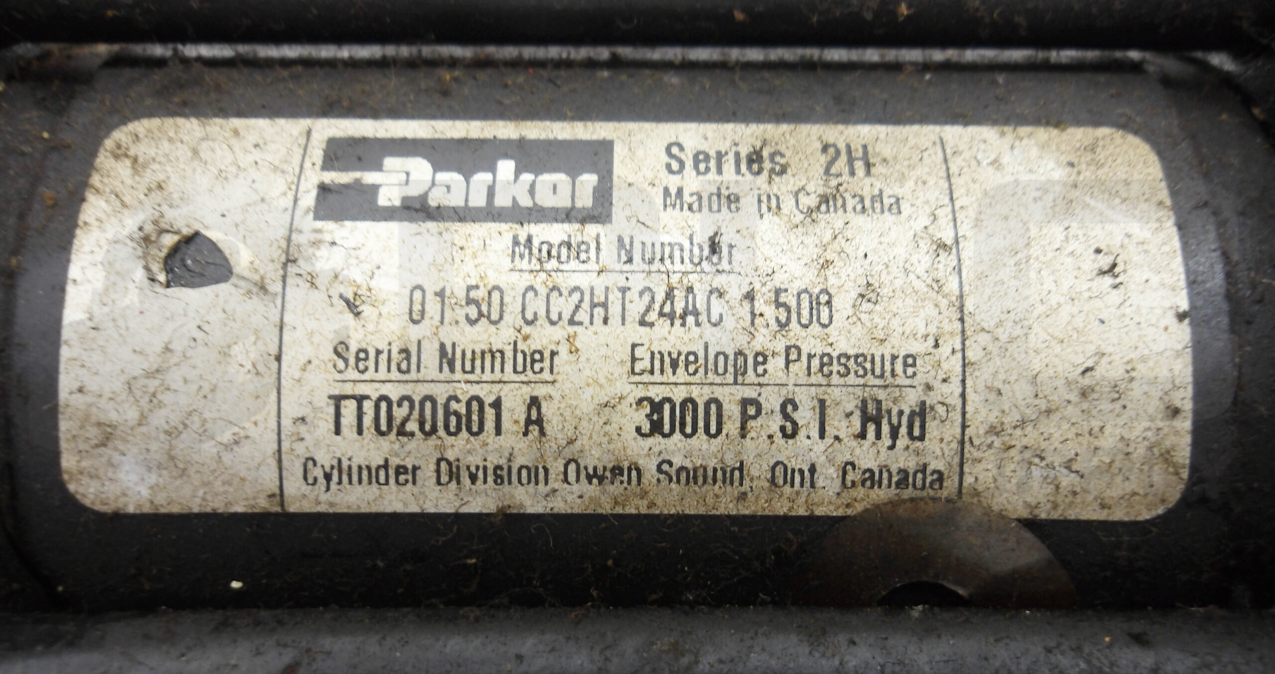 NEW PARKER 01.50 CC2HT24AC 1.500 /2H HYDRAULIC CYLINDER 3000PSI *READ ...
