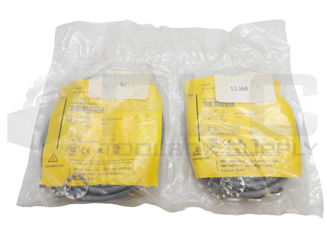 NEW SEALED LOT OF 2 TURCK B12-G12-AZ33X PROXIMITY SWITCH 20-250VAC ...