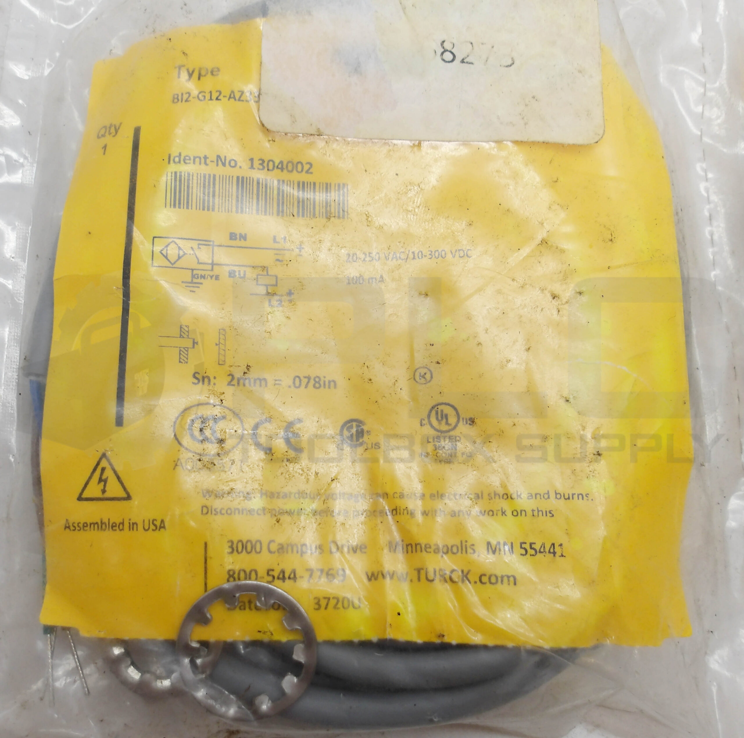 NEW SEALED LOT OF 2 TURCK B12-G12-AZ33X PROXIMITY SWITCH 20-250VAC ...