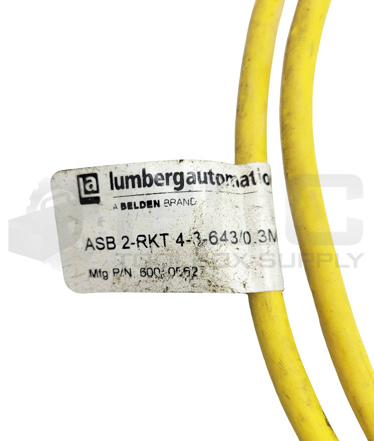 NEW LUMBERG AUTOMATION ASB 2-RKT 4-3-643/0.3M SENSOR CABLE APPROX 1FT ...