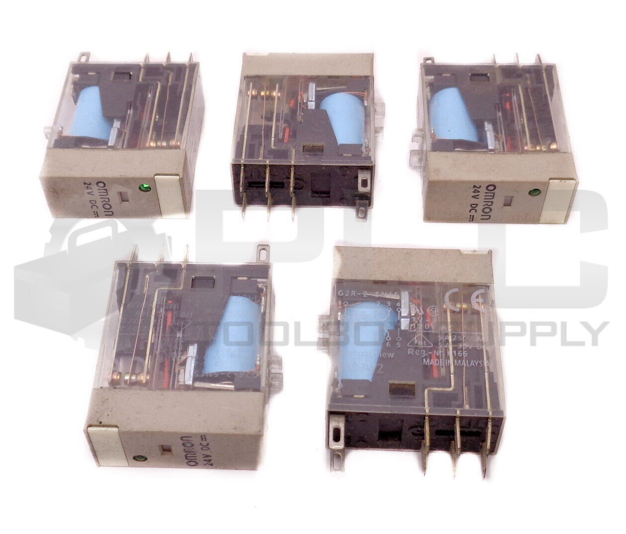 LOT OF 5 OMRON G2R-2-SN(S) RELAYS 24VDC - PLC Toolbox Supply