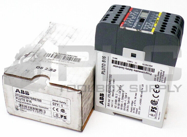 NEW ABB 2TLA020070R0700 PLC MODULE PLUTO B16 2.5AMP 800MA 24VDC - PLC Toolbox Supply