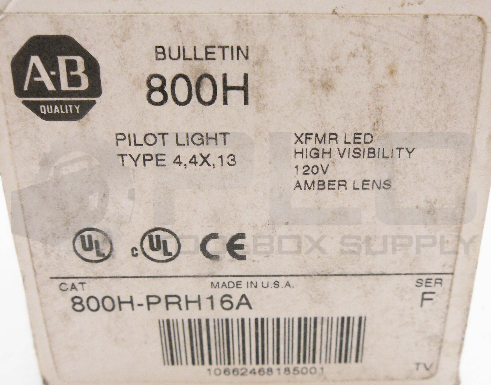 NEW ALLEN BRADLEY 800H-PRH16A /F PILOT LIGHT 120V 50/60HZ W/ 40171-002-01 COIL - PLC Toolbox Supply