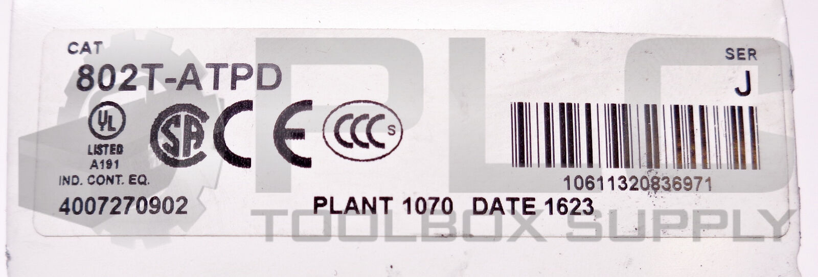 NEW ALLEN BRADLEY 802T-ATPD SER J OILTIGHT LIMIT SWITCH - PLC Toolbox ...