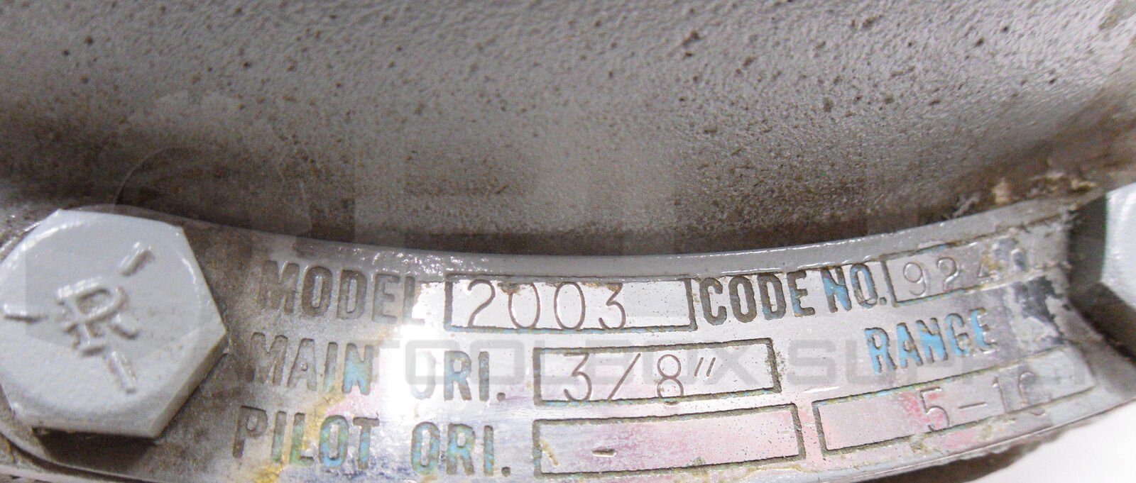 NEW AMERICAN METER CO 2003 RELIANCE GAS REGULATOR MAIN ORI 3/8" RANGE 5 ...