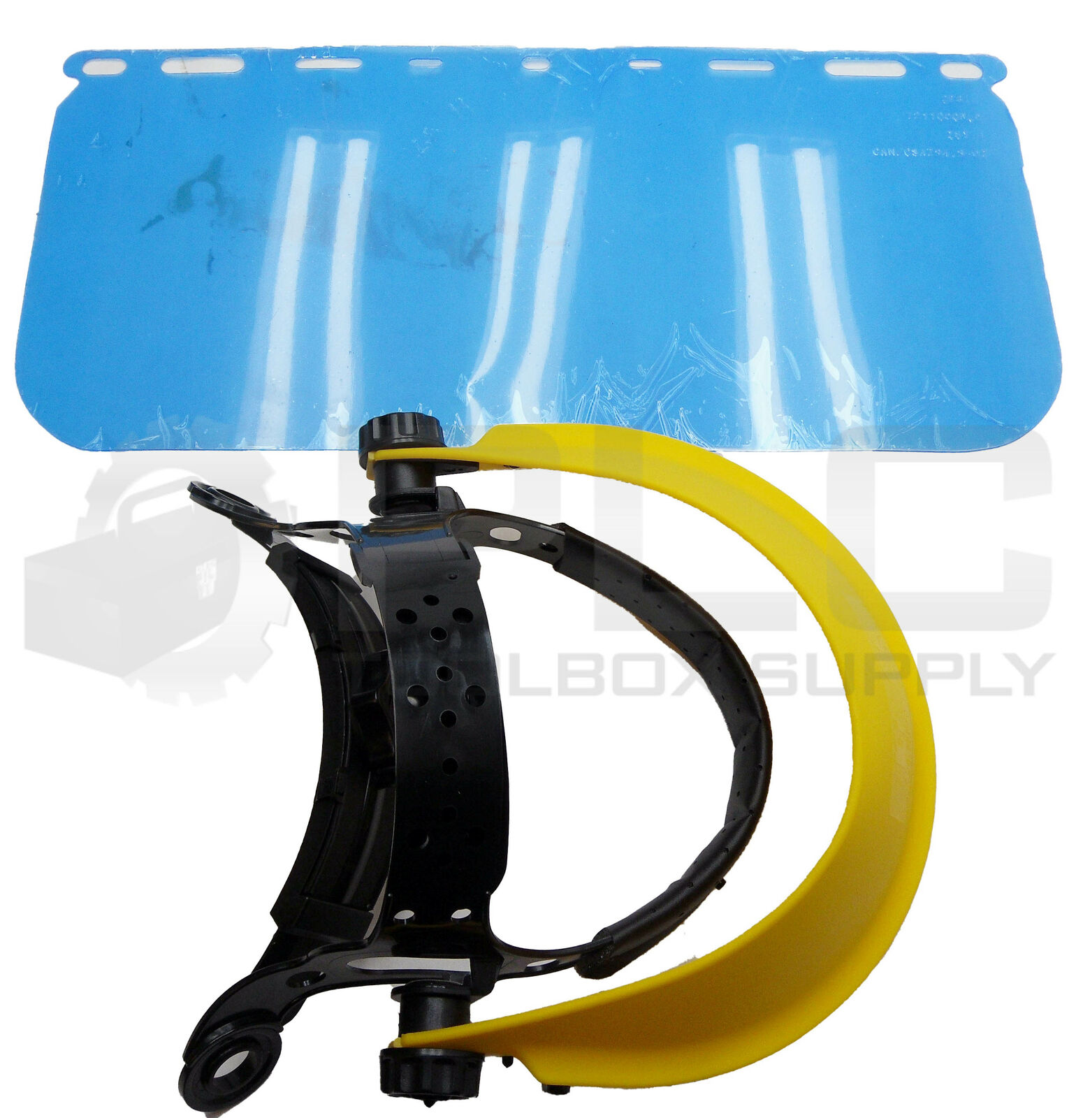 NEW ANSI Z87.1 2-IN-1 SAFETY FACE SHIELD CLEAR POLYCARBONATE VISOR ...