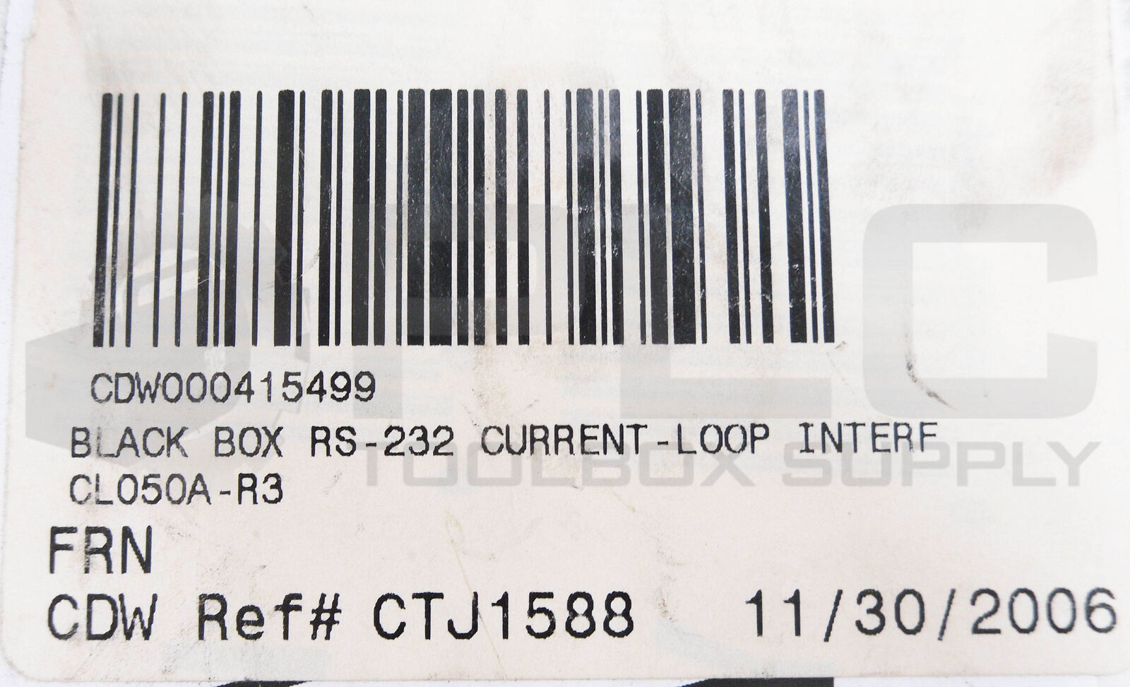 NEW BLACKBOX CL050A-R3 CURRENT LOOP INTERFACE CONVERTER 232/CL-E *READ ...