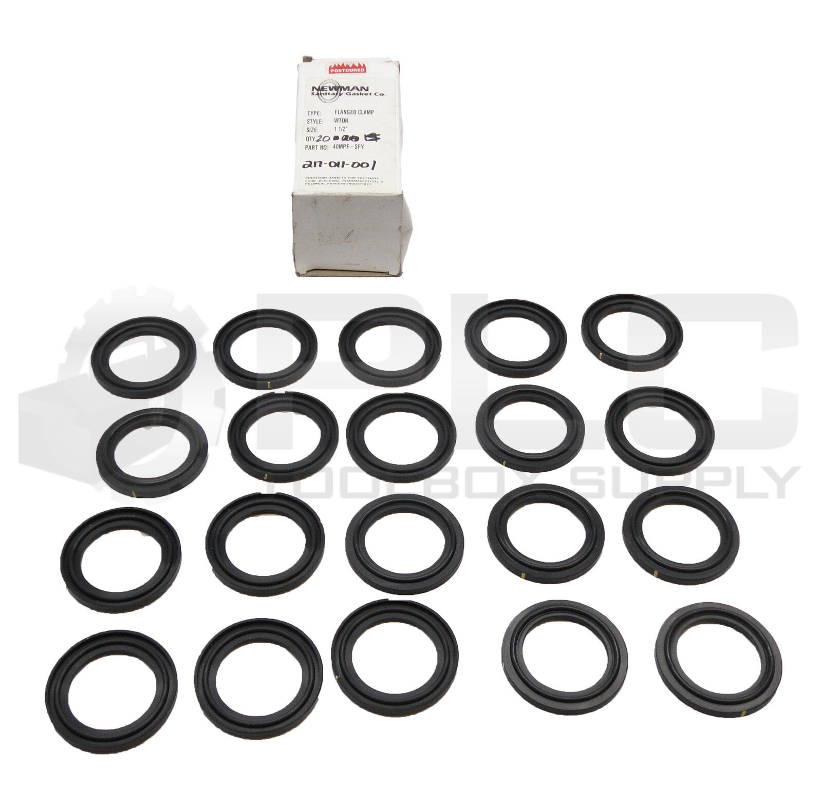 NEW BOX OF 20 NEWMAN 40MPF-SFY FLANGED CLAMP GASKET 1-1/2" - PLC ...