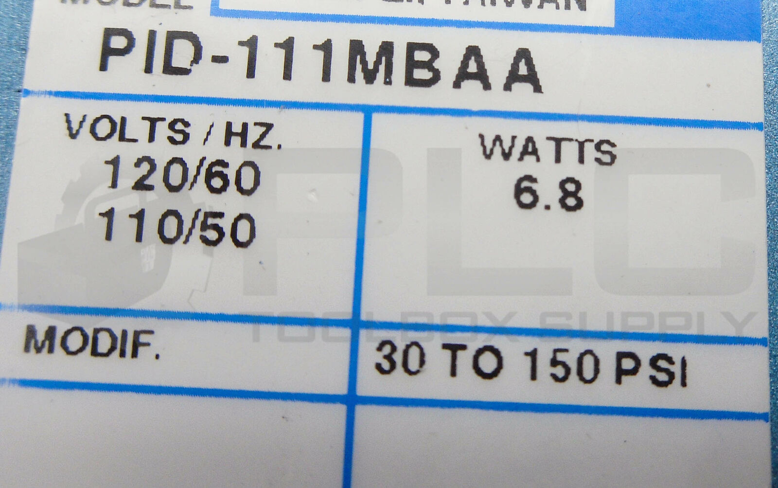 NEW MAC 714C-12-PI-111MB SOLENOID VALVE VAC TO 150PSI W/PID-111MBAA 120V/60Hz - PLC Toolbox Supply