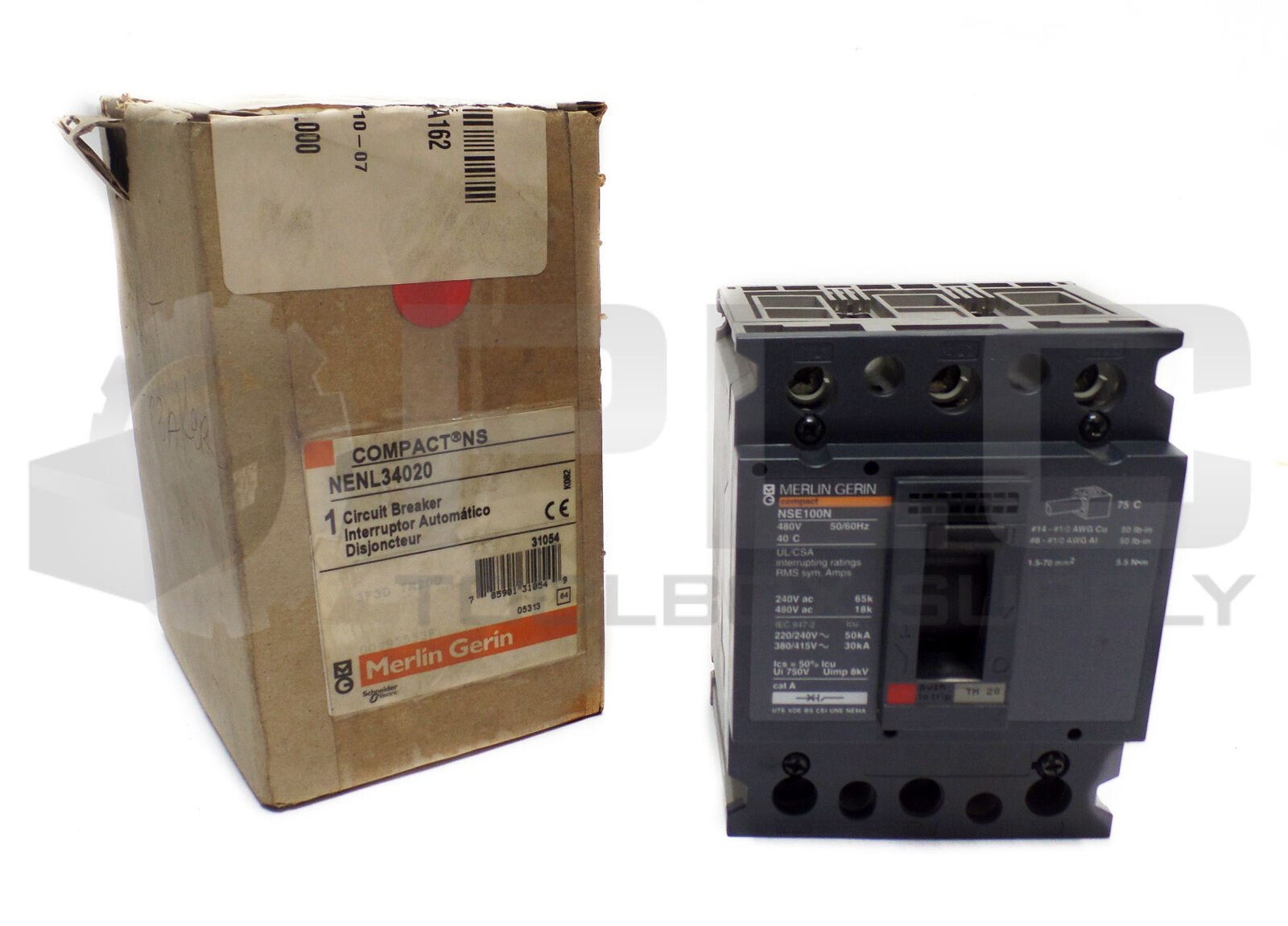 NEW MERLIN GERIN NENL34020 CIRCUIT BREAKER 20AMP 3POLE, NSE100N - PLC ...