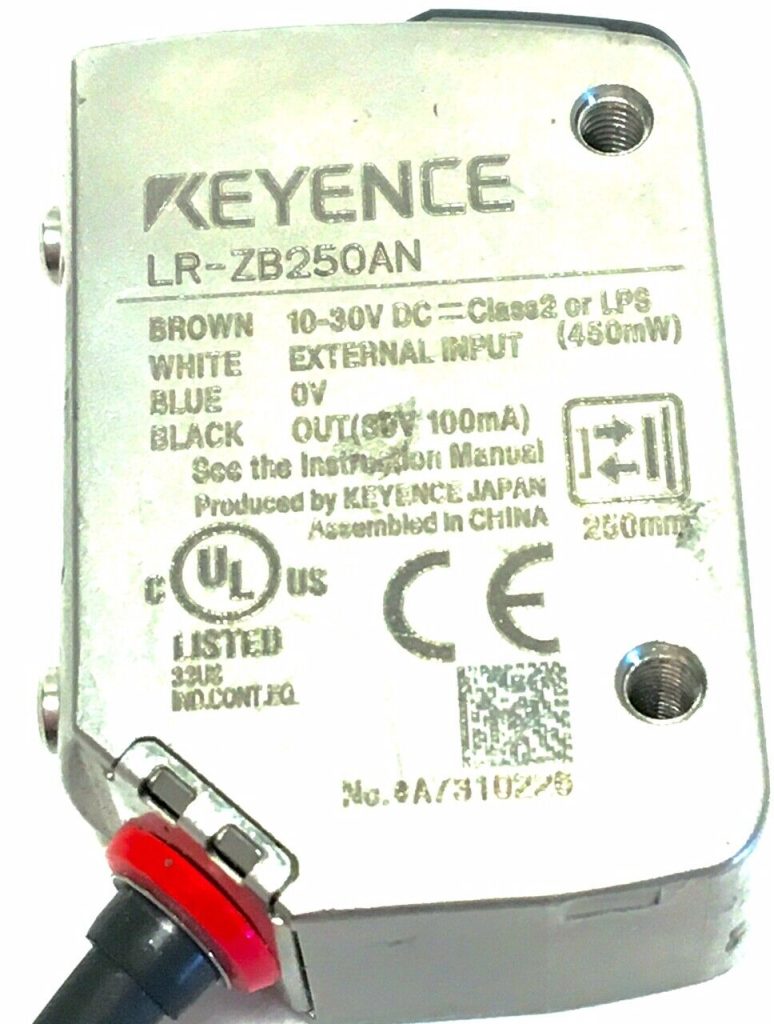 KEYENCE LR-ZB250AN RECTANGULAR LASER BEAM SENSOR - PLC Toolbox Supply