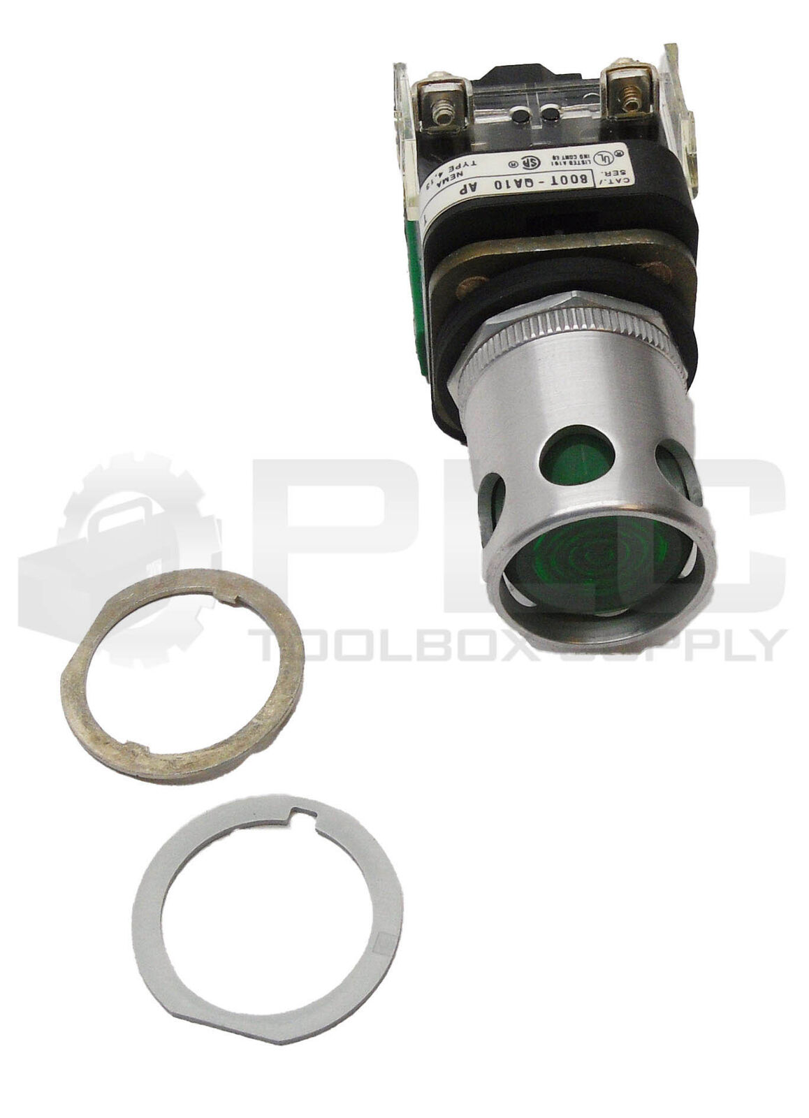 NEW ALLEN BRADLEY 800T-QA10 AP /T PUSH BUTTON 120V W/ 800T-XAP /E CONTACT BLOCK - PLC Toolbox Supply