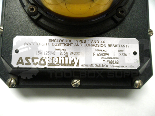 NEW ASCO T-YAB1A2 MONITEUR PMYB-1120 WATCHMAN VALVE POSITION ...