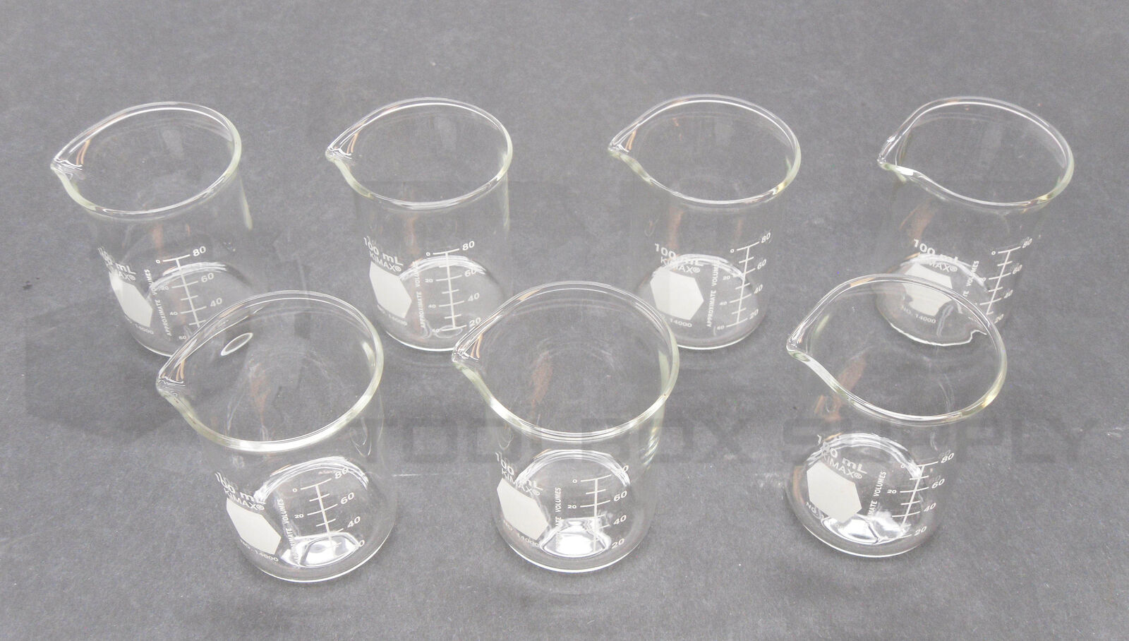 NEW BOX OF 7 KIMBLE GLASS 14000 LOW FORM GRIFFIN BEAKERS 100ML 14000 ...