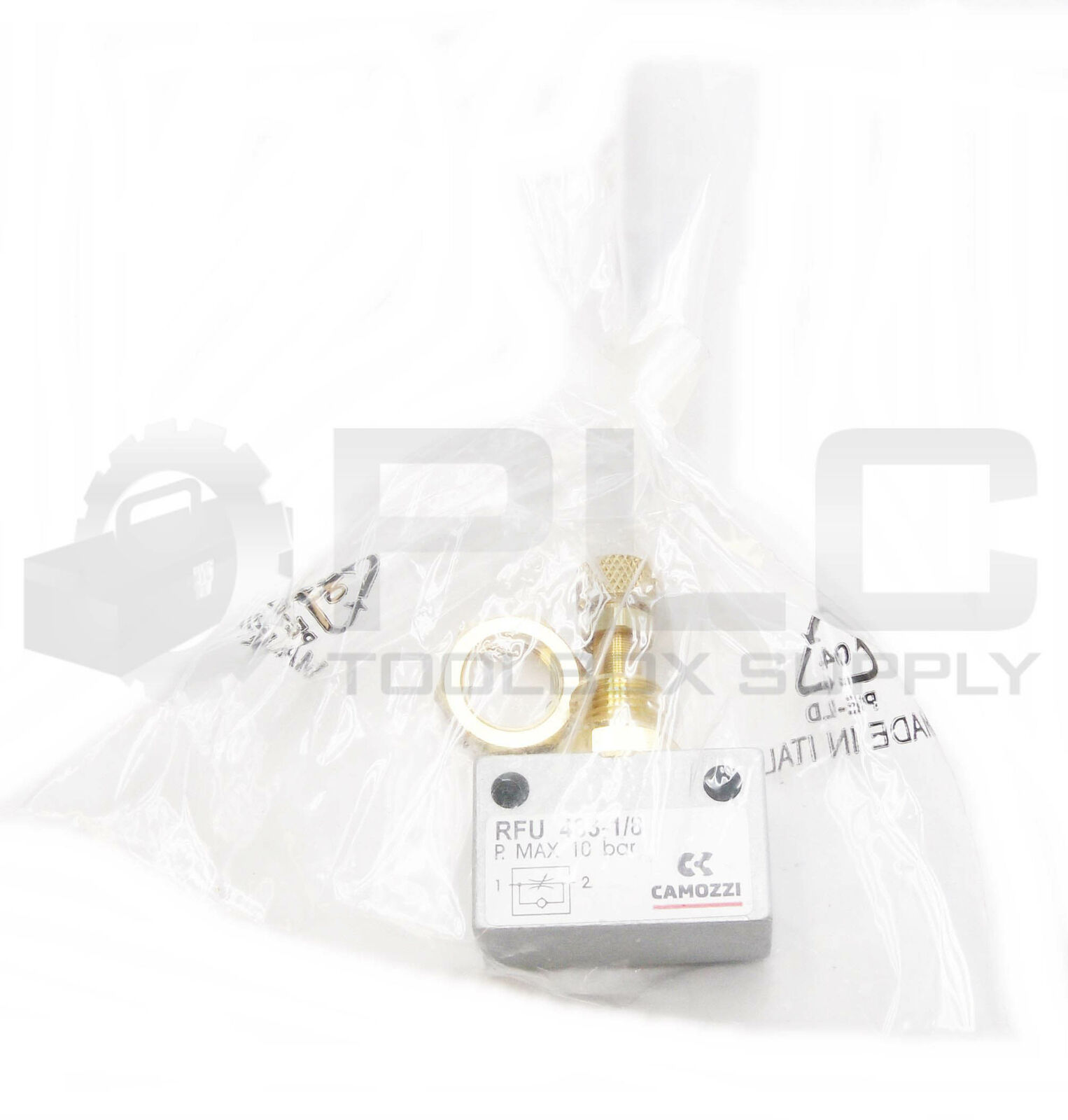 NEW CAMOZZI RFU 483-1/8 CONTROL VALVE P. MAX 10 BAR - PLC Toolbox Supply