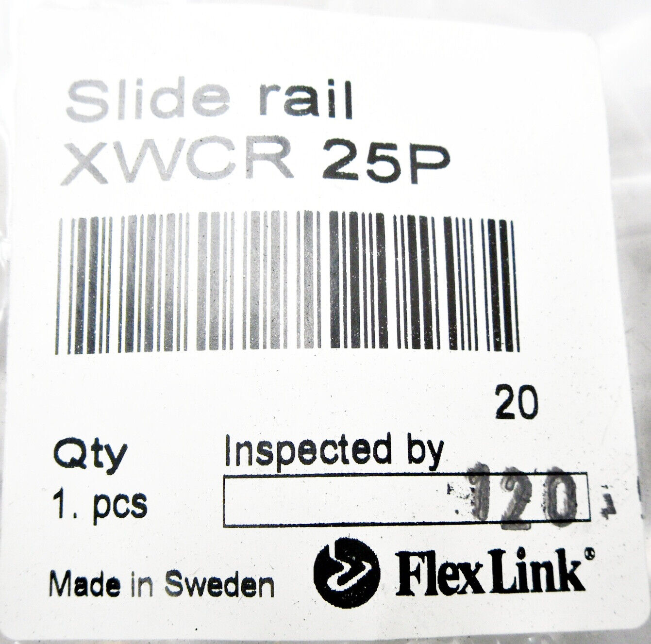 NEW FLEXLINK XWCR 25 P SLIDE RAIL XWCR25P - PLC Toolbox Supply