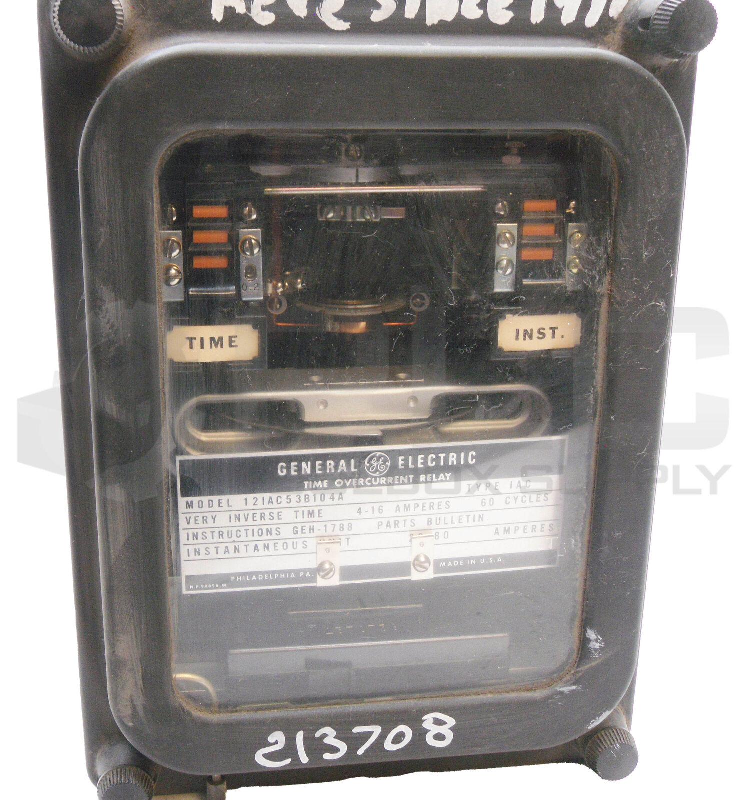 NEW GENERAL ELECTRIC 12IAC53B104A TIME OVERCURRENT RELAY TYPE IAC 4-16A ...