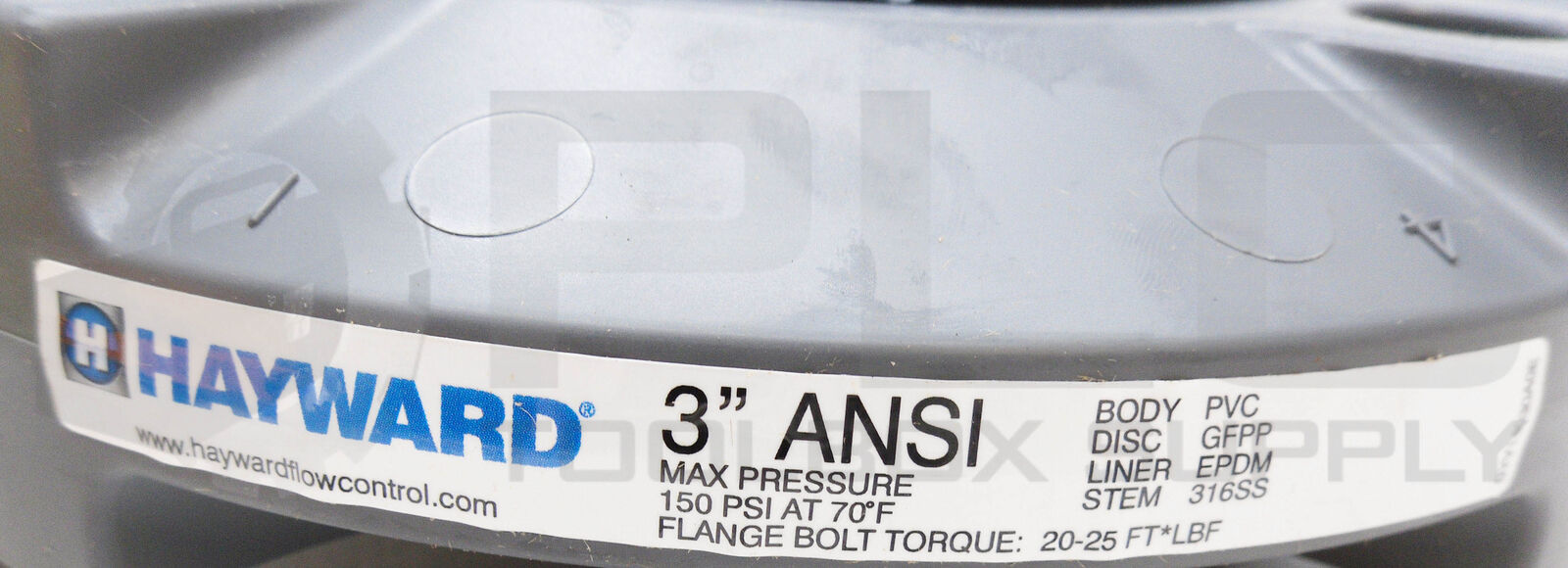 NEW HAYWARD BYV14030A0EL000 3" BUTTERFLY VALVE PVC/GFPP/EPDM - PLC ...