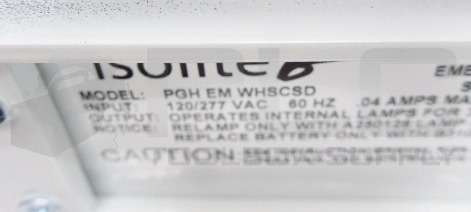 NEW ISOLITE PGH EM WHSCSD EDGE LIGHT EXIT SIGN KIT - PLC Toolbox Supply