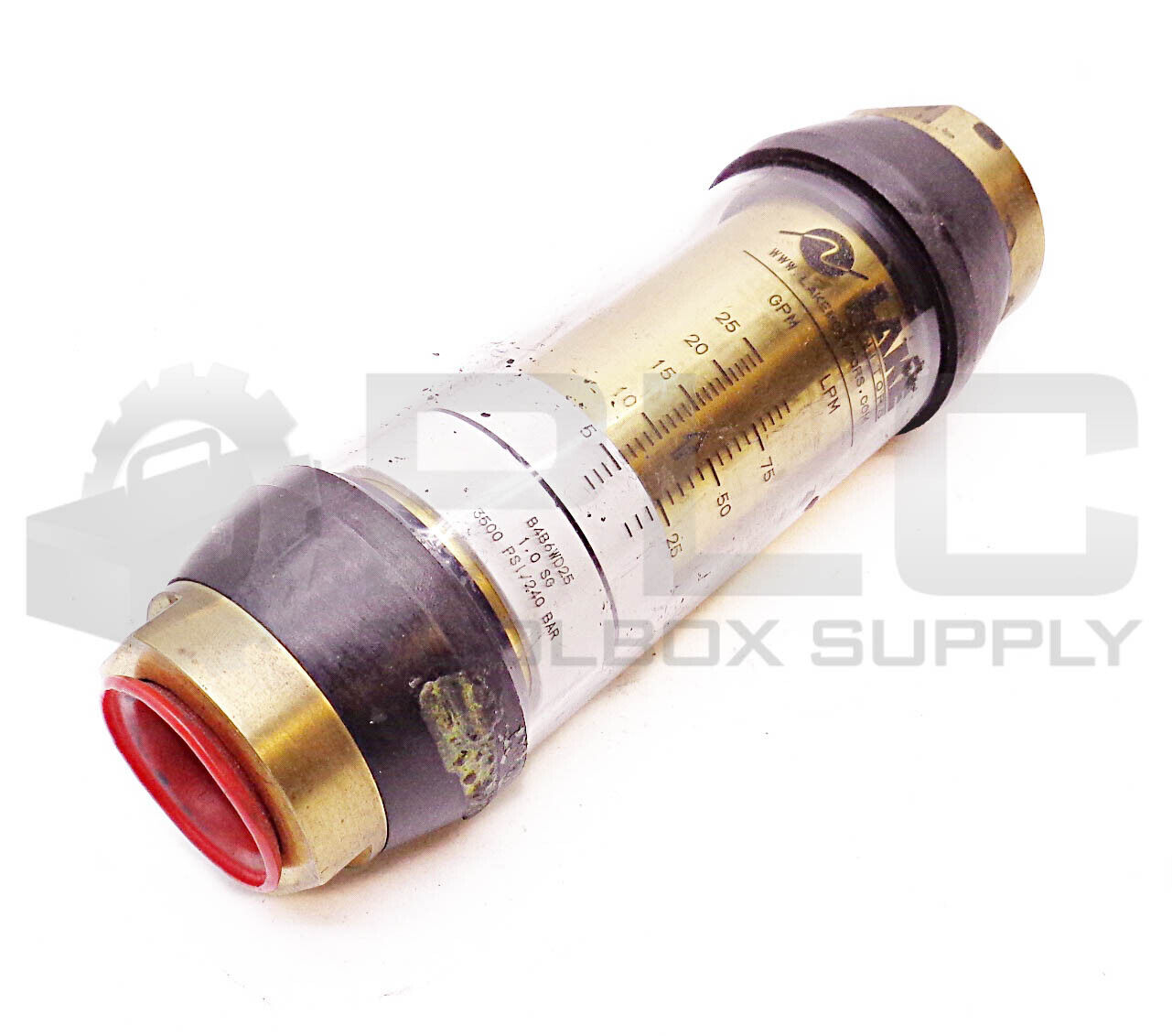 NEW LAKE MONITORS B4B6WD25 FLOW METER 3500PSI 240BAR - PLC Toolbox Supply