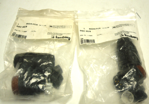NEW LOT OF 2 LUMBERG RSC 50/9 5 PIN MINI FIELD MALE CONNECTORS - PLC ...