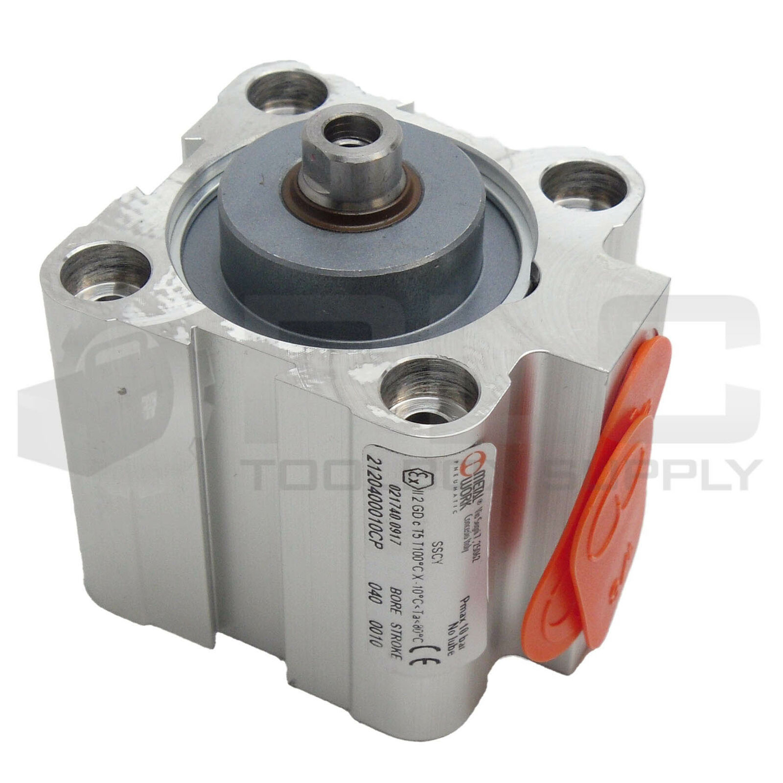 NEW METAL WORK 2120400010CP SHORT STROKE PNEUMATIC CYLINDER 10 BAR ...