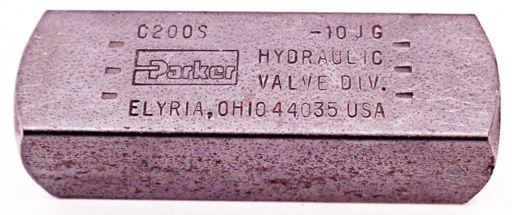 NEW PARKER C200S CHECK VALVE 5000 PSI - PLC Toolbox Supply