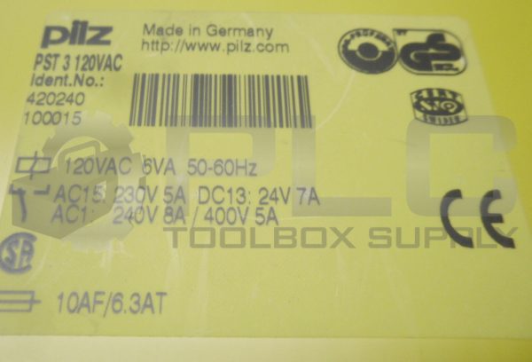 NEW PILZ PST-3-120VAC SAFETY RELAY 5AMP 230V COIL120VAC 6VA 50/60HZ ...