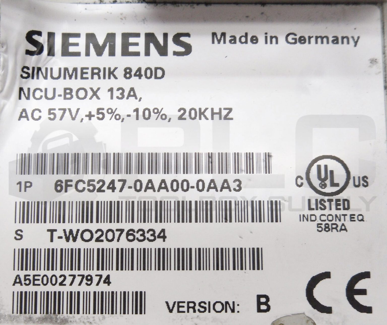 SIEMENS 6FC5247-0AA00-0AA3 SINUMERIK 840d NCU CONTROL UNIT - PLC Toolbox Supply