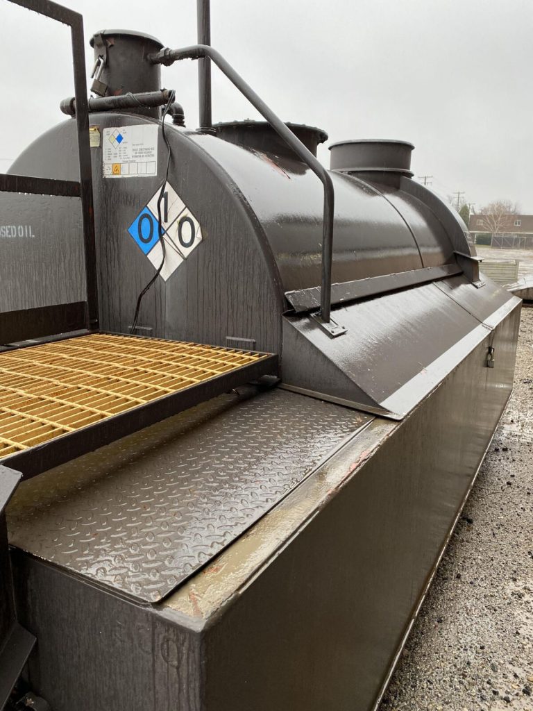 2,000 Gallon Capacity Waste Oil Tank with standard self containment ...