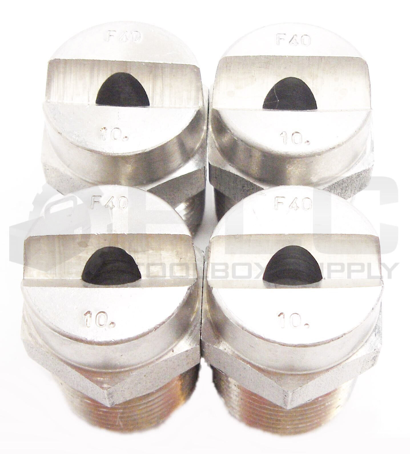 LOT OF 4 NEW BEX F40 10. V FLAT SPRAY NOZZLE - PLC Toolbox Supply