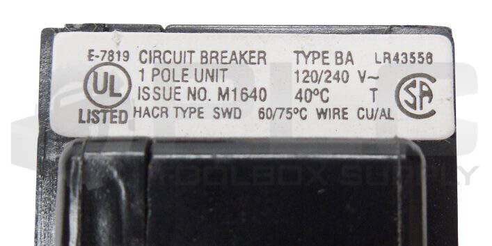 LOT OF 5 REFURBISHED EATON BAB1015 CIRCUIT BREAKER 1 POLE 120/240V 15A ...