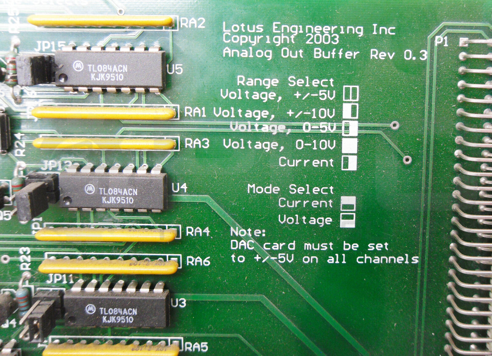 LOTUS ENGINEERING REV 0.3 ANALOG OUT BUFFER - PLC Toolbox Supply