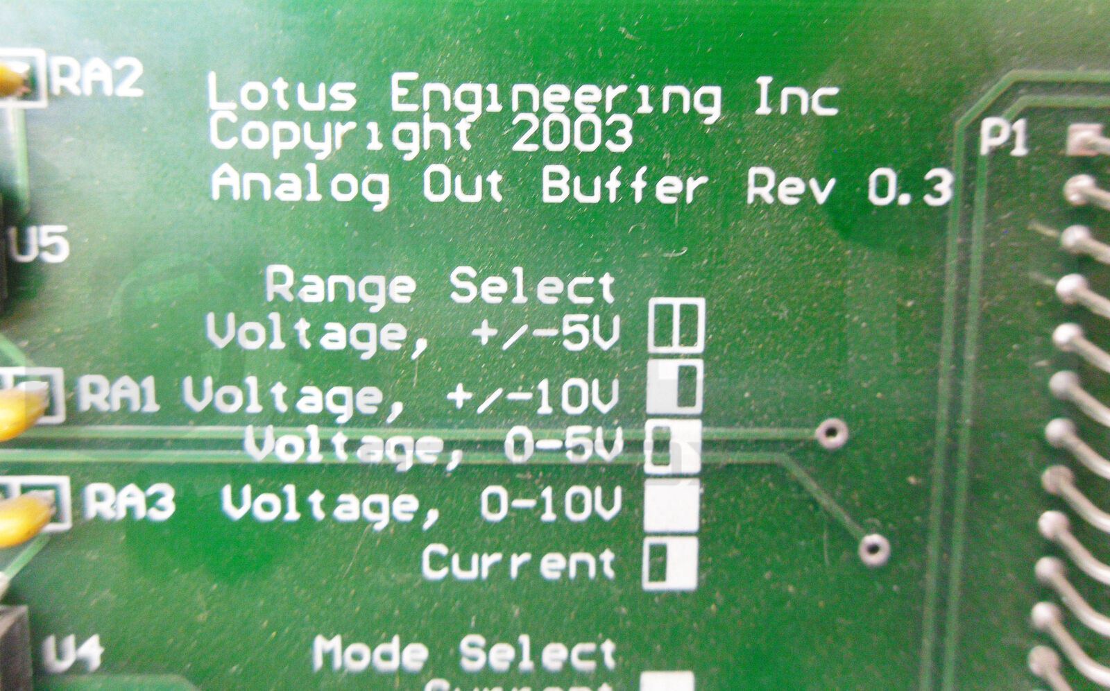 LOTUS ENGINEERING REV 0.3 ANALOG OUT BUFFER - PLC Toolbox Supply