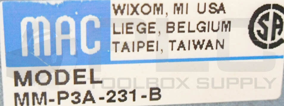 MAC MM-P3A-231-B SUBASE MANIFOLD - PLC Toolbox Supply