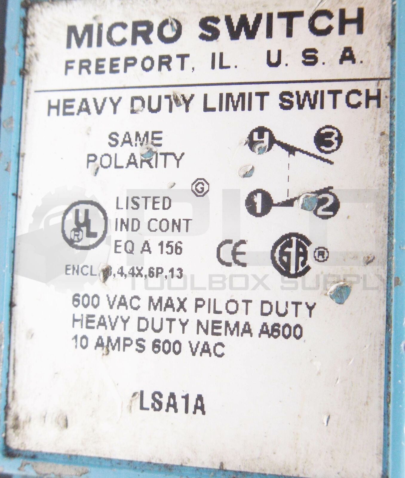 MICRO SWITCH LSA1A HEAVY DUTY LIMIT SWITCH W/ COURSE-HINDS 290 3/4 ...