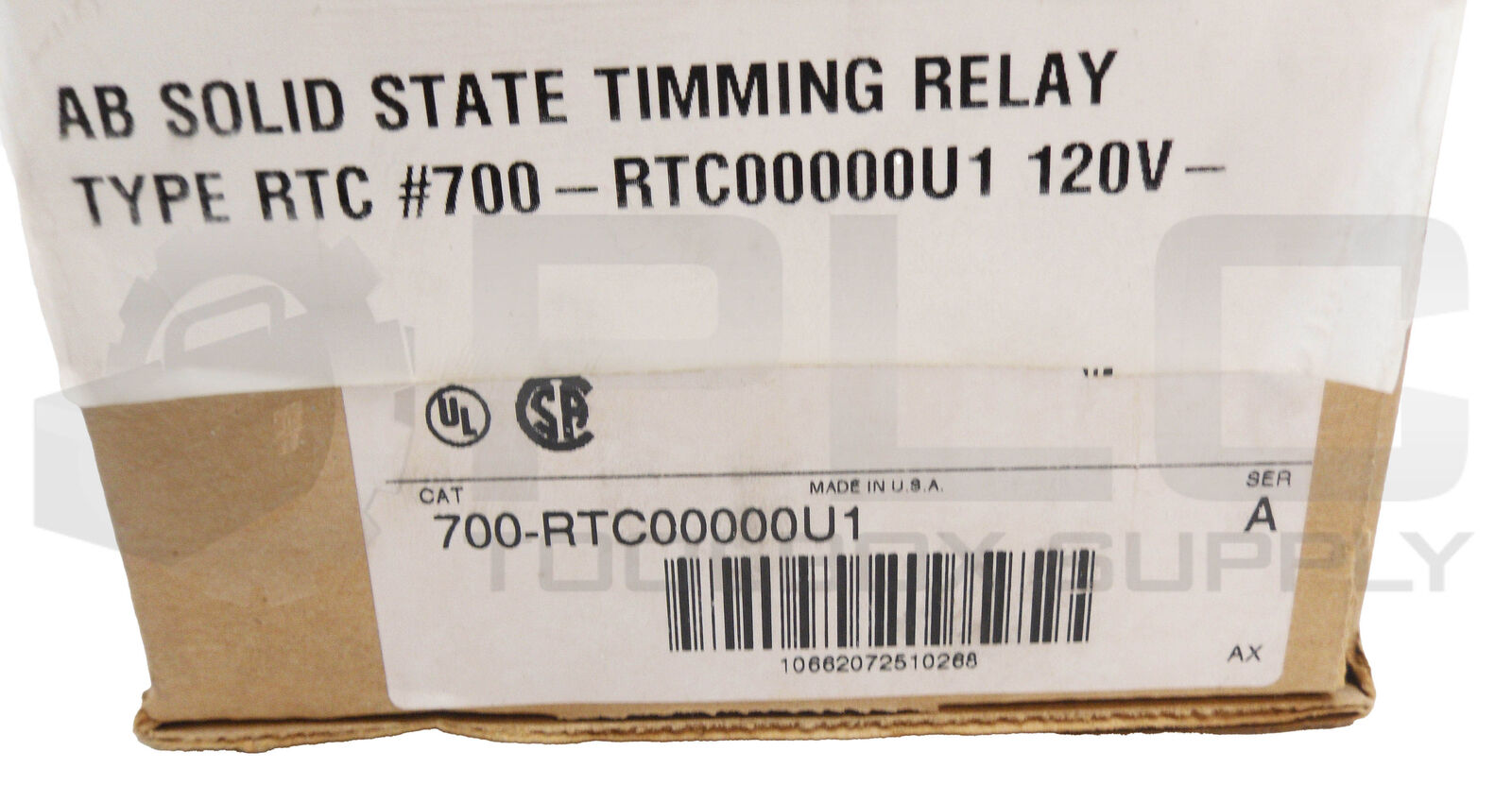 NEW ALLEN BRADLEY 700-RTC00000U1 /A SOLID STATE TIMING RELAY 110-120VAC ...