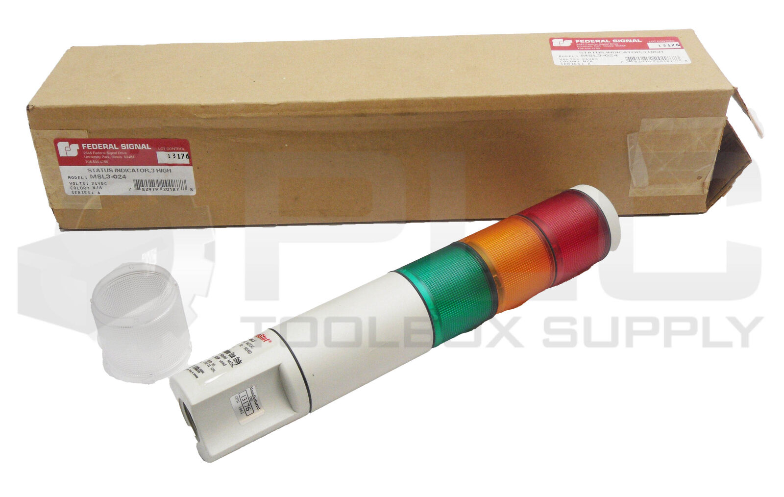 NEW FEDERAL SIGNAL MSL3-024 /A STATUS INDICATOR 3 HIGH 24V AC/DC 50 ...