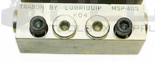 NEW LUBRIQUIP TRABON MANZEL MSP-40S DIVIDER VALVE - PLC Toolbox Supply