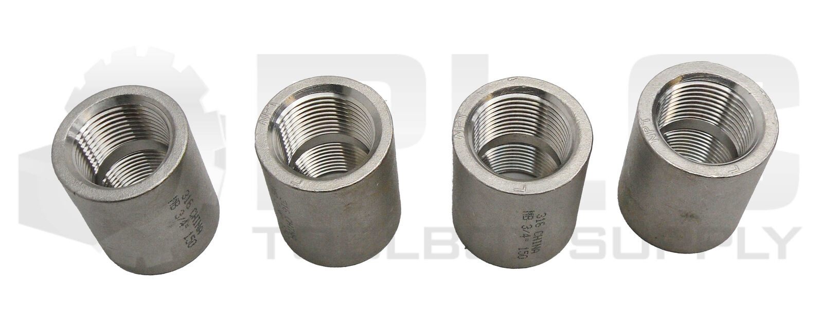 LOT OF 4 NEW MB 3/4" 150 STEEL PIPE COUPLINGS 316 - PLC Toolbox Supply