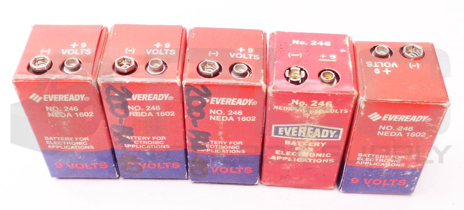 LOT OF 5 EVEREADY 246 9V BATTERIES - PLC Toolbox Supply