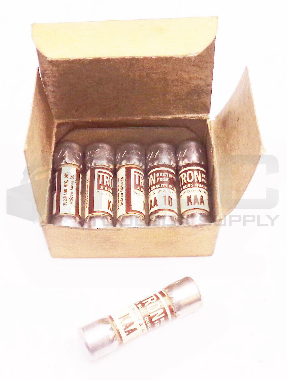 LOT OF 6 NEW BUSSMAN KAA10 RECTIFIER FUSES - PLC Toolbox Supply