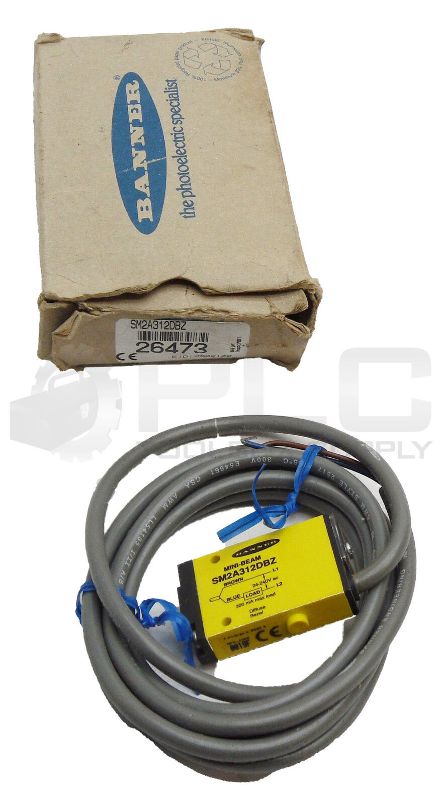 NEW BANNER SM2A312DBZ PHOTOELECTRIC SENSOR 24-240VAC 26473 - PLC Toolbox Supply