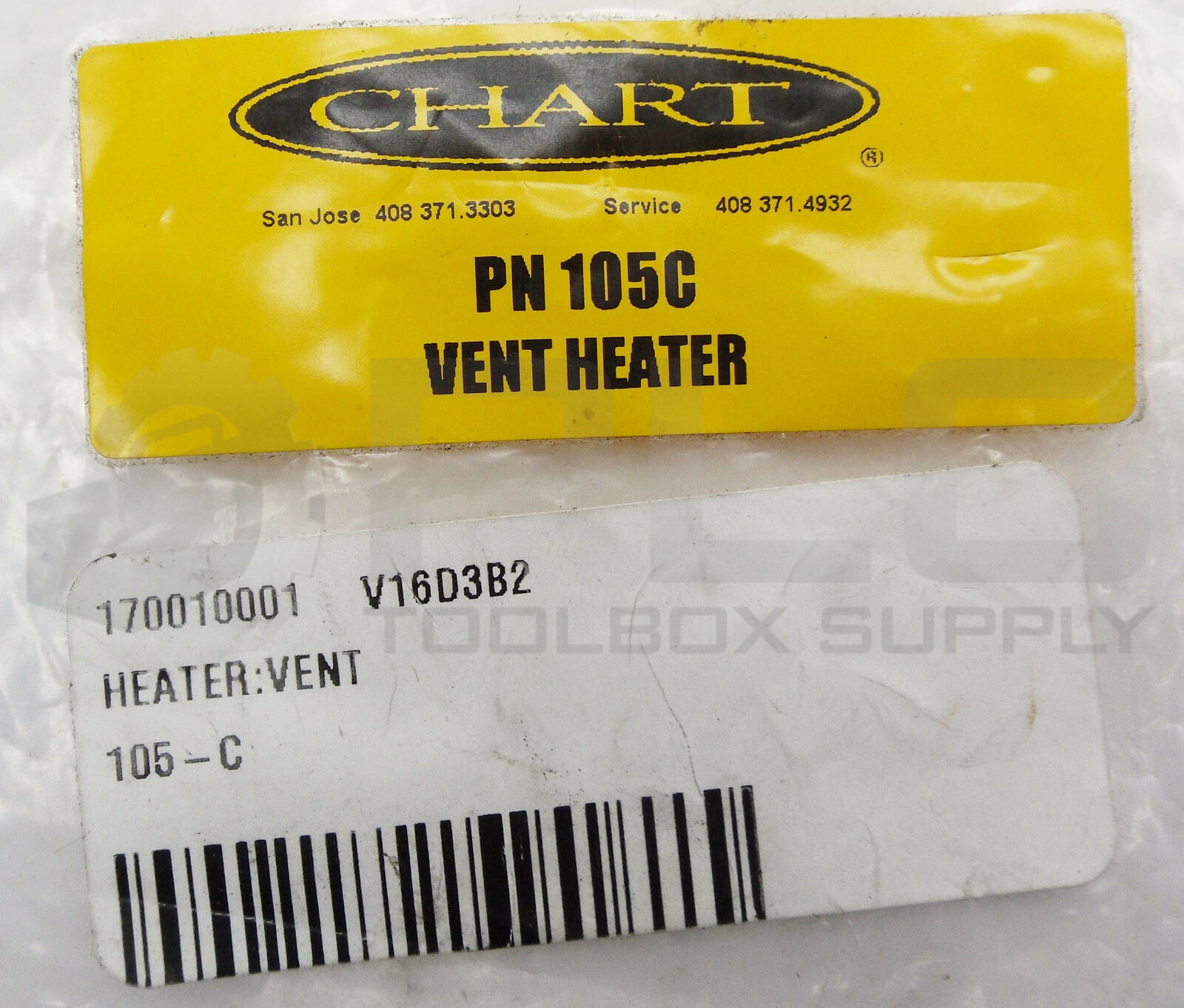 NEW CHART 105-C VENT HEATER PN 105C - PLC Toolbox Supply