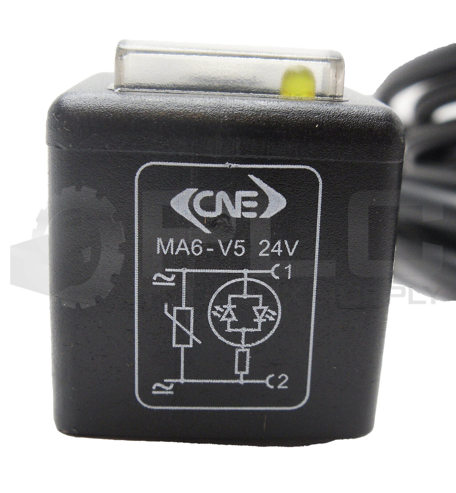 NEW CNE MA6-V5 SOLENOID VALVE CONNECTOR CABLE 24V APPROX. 16′ - PLC ...