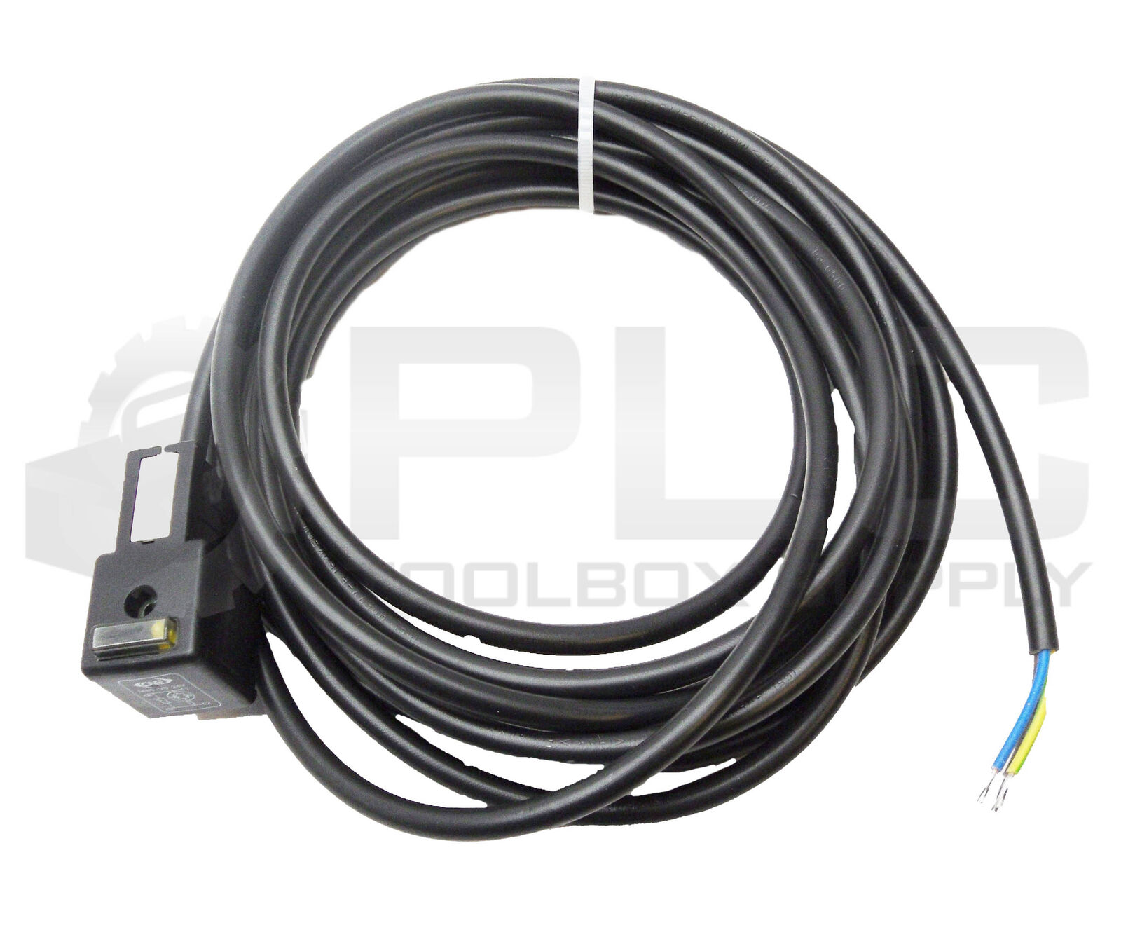 NEW CNE MA6-V5 SOLENOID VALVE CONNECTOR CABLE 24V APPROX. 16′ - PLC ...