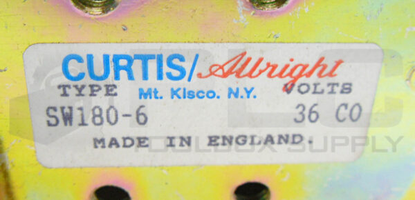 NEW CURTIS ALBRIGHT SW180-6 CONTACTOR, VOLTS: 36 CO - PLC Toolbox Supply