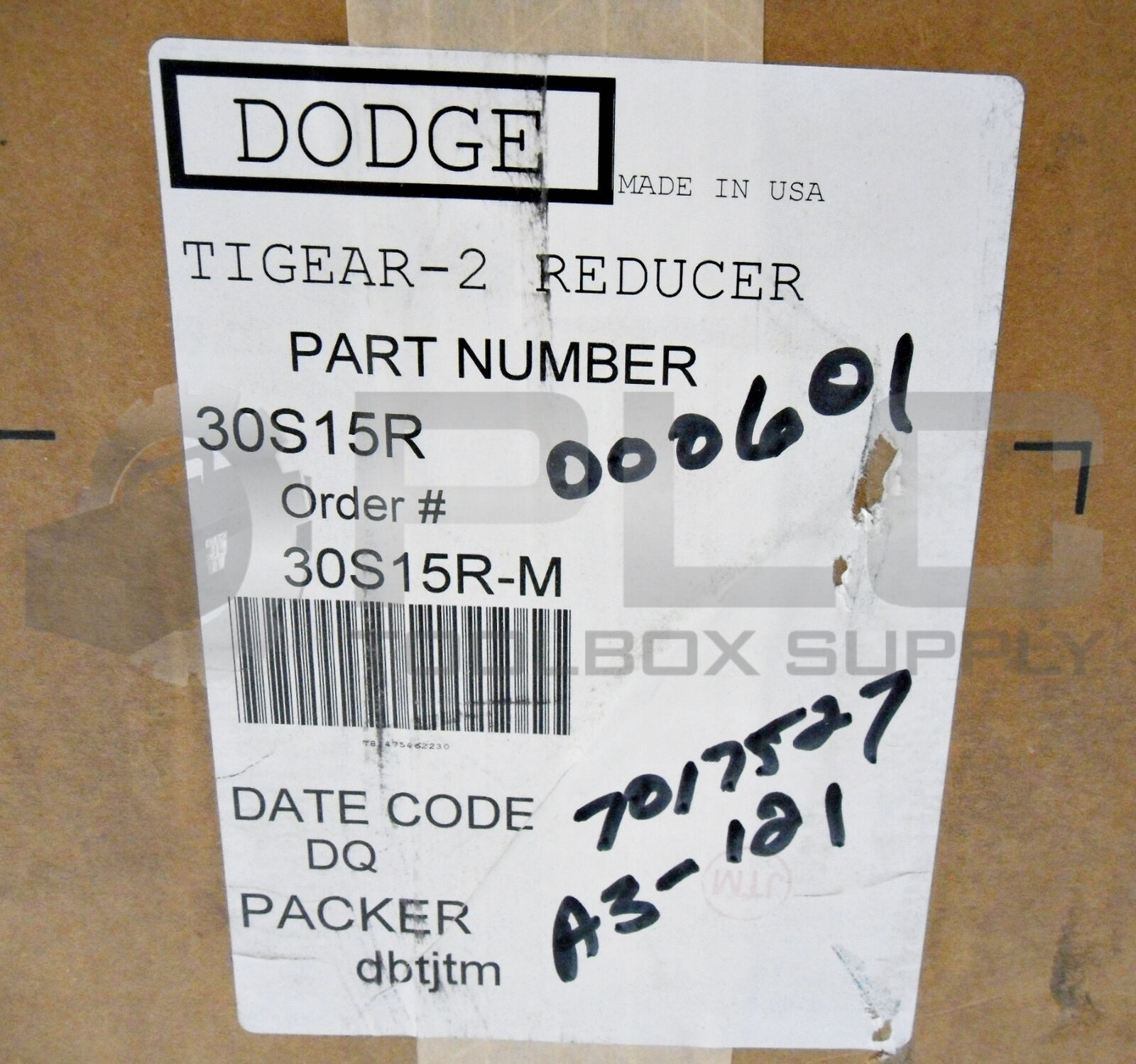 NEW DODGE 30S15R TIGEAR-2 GEAR REDUCER 15:1 RATIO - PLC Toolbox Supply