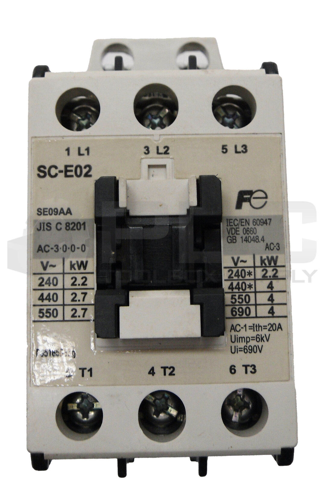 NEW FUJI ELECTRIC SC-E02 CONTACTOR 600V 20A SE09AA - PLC Toolbox Supply