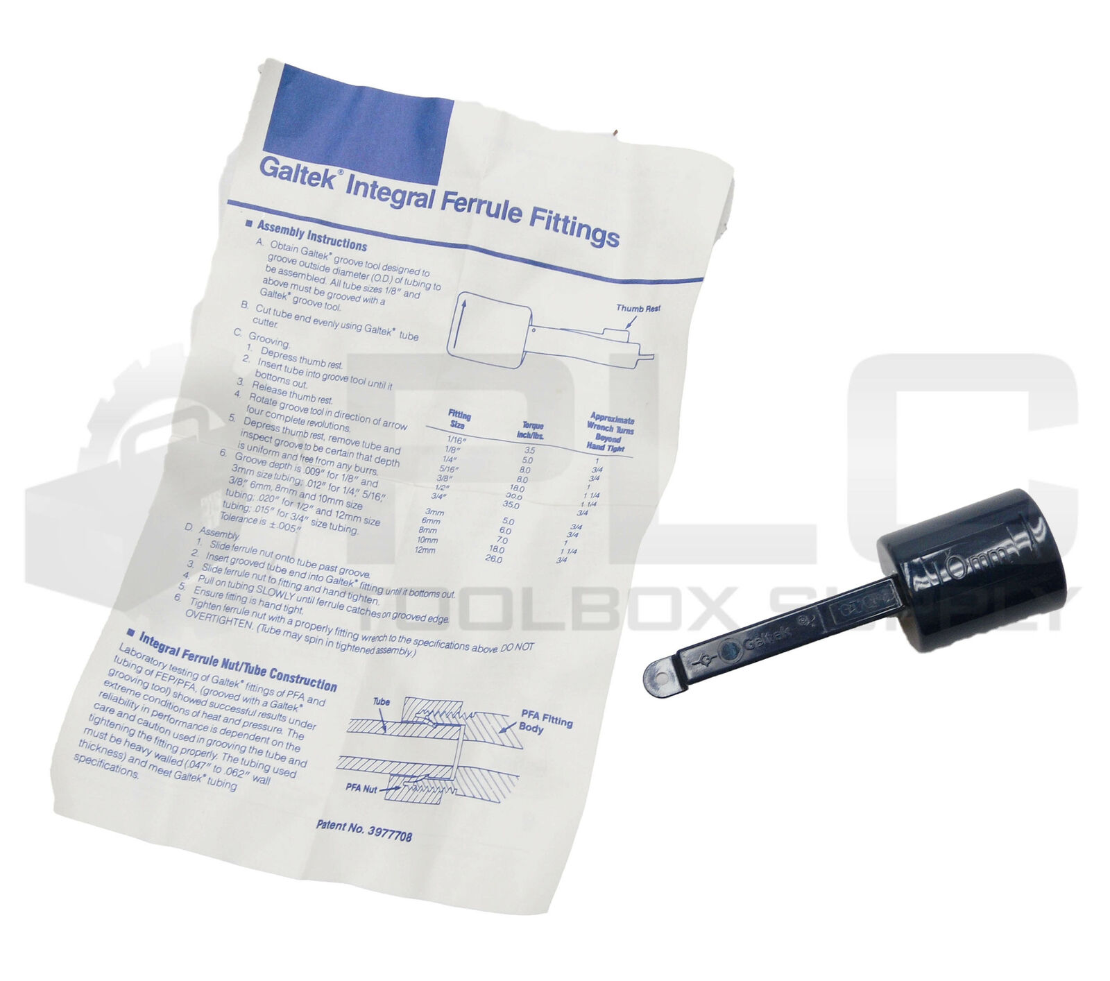 NEW GALTEK GT10M INTERGRAL FERRULE FITTING GROOVING TOOL - PLC Toolbox ...